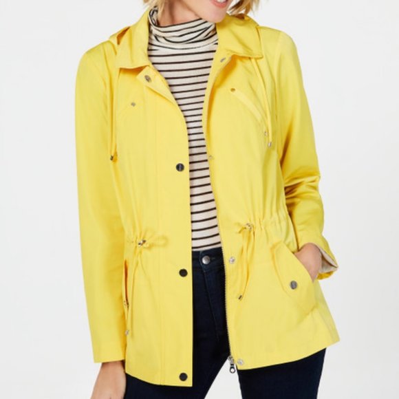 Charter Club | Jackets & Coats | Charter Club Womens Anorak Yellow Rain ...